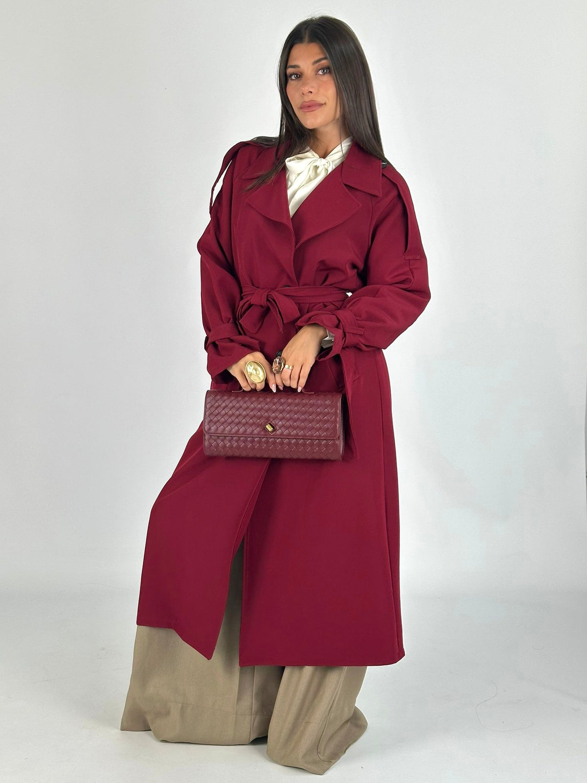 camicia in raso prugna made in italy con scollo schiena – DeepRose ...